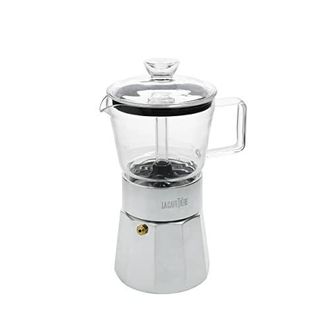 La Cafetière Verona Glas-Espressokocher, Chrom, 6 Tassen, Geschenkverpackung