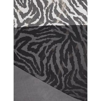 Saison 1865 Seiden -Zebra -Schal - Schwarz