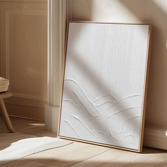 DekoArte Bilder Wandbilder Wohnzimmer MAREA 60x90cm - Bilder mit Rahmen Farbe Holz im Lieferumfang enthalten