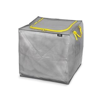 Domopak Living DOMO PAK LIVING Mehrzwecktasche 90 Liter aus Polypropylen mit Rei&szlig;verschluss, Grau, ideal f&uuml;r Keller und Garage, 45x45x45 cm, 15 kg Tragkraft