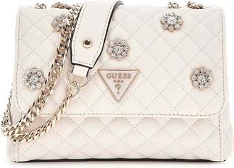 Guess Everlee Mini Convertible Xbody Flap Bag Cream White