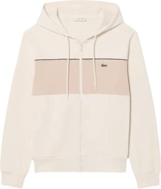 Lacoste Homme, Sweatshirts et sweats &agrave; capuche, Beige, Taille: 3XL Sweat &agrave; capuche zipp&eacute;