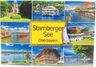 Generic Starnberger See Magnet Foto Souvenir Ortsschild Oberbayern Ausflugsschiff