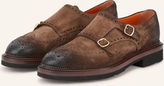 Santoni Double-Monks Kalamabuck braun
