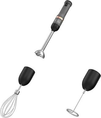 Black+Decker Bundle of Black+Decker Kitchen Wand Akku-Stabmixer BCKM1011KGF (7.2 Volt, kabelloser Pürierstab) + Black+Decker Kitchen Wand Schneebesen-Aufsatz BCKM1