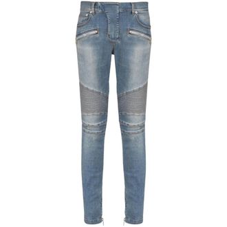 Balmain Indigo Blue Distressed Denim Jeans - - Jeans - Herren - Blau - W33