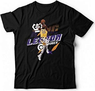 Generico T-Shirt Lebron James 23 Finals Play off Champions de Basketball NBA Basketball, Noir, XL