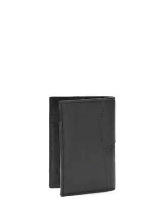 Loewe Mens Puzzle Edge Card Holder Black Calf Leather Umbrellas Accessory