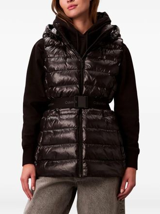 Calvin Klein gilet ceinturé à capuche - Noir