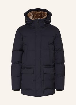Bugatti Steppjacke Mit Abnehmbarem Kunstfell blau