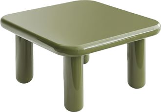 Oviala Quadratischer Couchtisch, 75 cm, MDF, lackiert, Olivgr&uuml;n