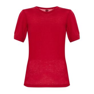 Versace Medusa T-Shirt aus Schurwolle - - Knitwear - Damen - Rot - S