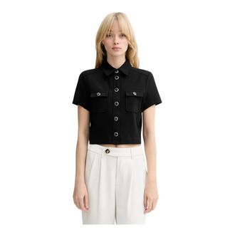 Guess Olga Shirt - Femme - Blouses et Chemises - Noir - Taille: 42 FR