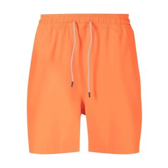 Ralph Lauren Stylische orangefarbene Badeshorts mit Kordelzug - - Swimwear - Herren - Orange - 2XL