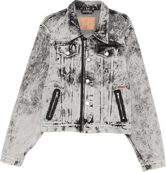 Martine Rose veste en jean à effet délavé - Gris