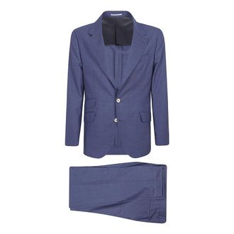 Brunello Cucinelli Einknopf-Sakko - - Suits - Herren - Blau - L