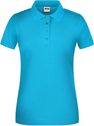 James & Nicholson Damen BIO Workwear Polo - Leicht tailliertes Poloshirt f&uuml;r Beruf & Freizeit | Farbe: turquoise | Gr&ouml;sse: 3XL