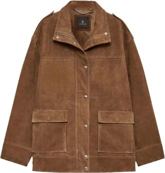 Anine Bing Femme, Vestes, Brun, Taille: 38 FR Leather Vestes