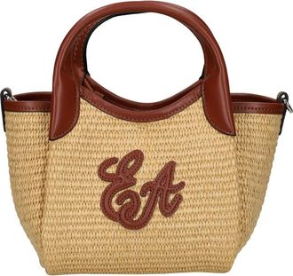 Giorgio Armani Femme, Sacs, Beige, Taille: ONE Size Petit cabas en paille tress&eacute;e