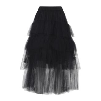 Simone Rocha Femme, Jupes, Noir, Taille: 32 FR Long Tutu Midi Skirt