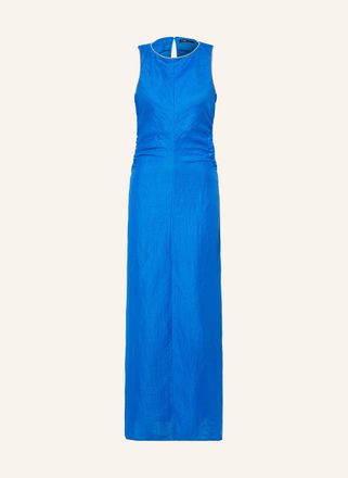 Maje Kleid Mit Leinen Und Schmucksteinen blau