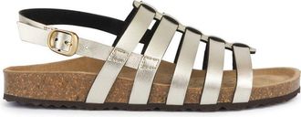 Geox Damen D BRIONIA F Flat Sandal, LT Gold, 36 EU