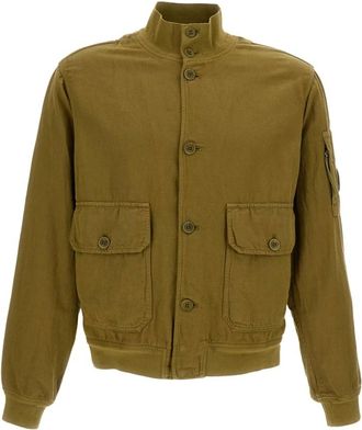 C.P. Company C.p. Company, Homme, Vestes, Vert, Taille: L Short Bomber Jacket