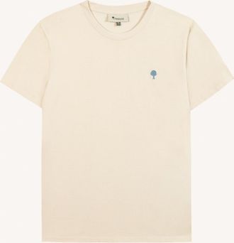 Faguo T-shirt &eacute;cru arbre bleu clair coton - ARCY