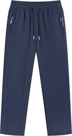 Generic Pantalon de surv&ecirc;tement ample pour homme - Automne et hiver - Avec polaire &eacute;paisse et douce - Pour les personnes &acirc;g&eacute;es et moyennes, noir fonc&eacute;, XL