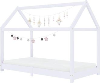 Nova inlife Cadre de lit denfant Blanc Bois de pin massif 80x160 cm