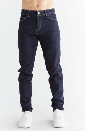 Evermind Herren vegan Jeans Slim Fit Dunkles Schieferblau
