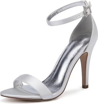 Generic Mari&eacute;e Hauts Talons Sandales Chaussures De Mariage Sexy Open Toe Bureau Travail Soir Talons Hauts 10.5Cm,Ivoire,39 EU