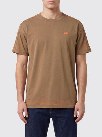 Diesel T-Shirt aus Baumwollmischung mit kontrastierendem Oval-D-Logo