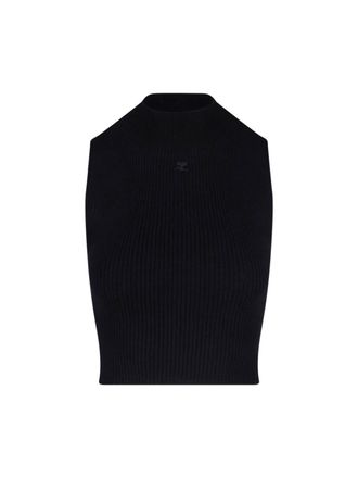 Courrèges Logo Crop Top