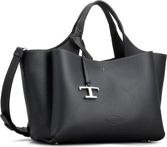 Tod's Grained Leather Tote Bag - Black