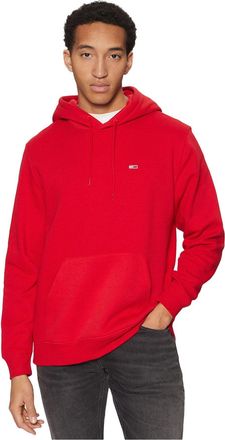 Tommy Jeans Herren Hoodie Regular Fit Flag Fleece mit Kapuze, Rot (Red Hot), XS
