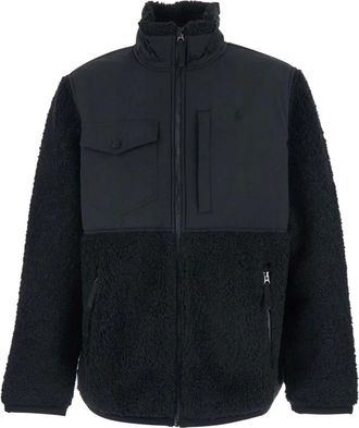 Polo Ralph Lauren Homme, Vestes, Noir, Taille: S Mock Neck Jacket with Tonal Pony Embroidery