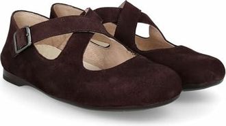 Lince Lince Ballerine Comodo | Semelle en caoutchouc | Semelle int&eacute;rieure gel | I50303 | Fabriqu&eacute;es en Espagne, Cuir daim marron, 36 EU