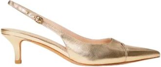 Twinset Femme, Chaussures, Beige, Taille: 36 EU Escarpins Slingback &agrave; Talon Chat et Bout Pointu