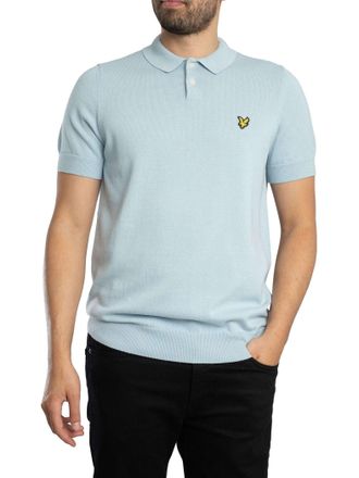 Lyle & Scott Kurzarm-Poloshirt Aus Baumwolle, Blau
