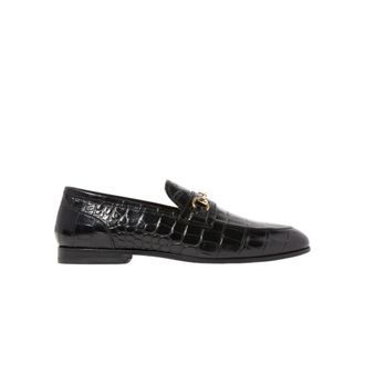 Scarosso Schwarzer Croco Horsebit Loafer - - Shoes - Herren - Schwarzk - 41 1/2 EU