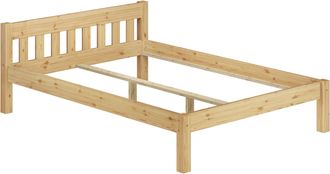 Erst-Holz Massivholzbett Kiefer Doppelbett Natur 140x200 Futonbett Bettgestell ohne Rollrost 60.38-14 oR