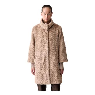 Joseph Ribkoff Femme, Vestes, Beige, Taille: 42 FR Vestes en fausse fourrure et shearling