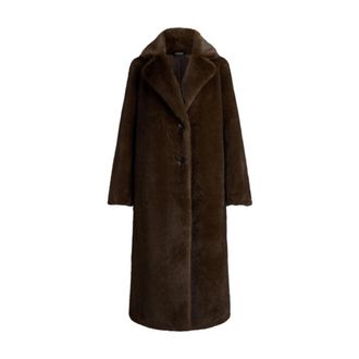 Ralph Lauren Manteau long en fausse fourrure - Femme - Manteaux - Brun - Taille: 36 FR