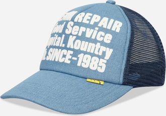 KAPITAL Denim Repair Service Denim Track Cap Navy