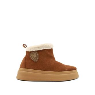 Blauer Wildleder Schneestiefelette - - Shoes - Damen - Braun - 39 EU