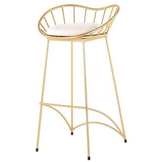 Generic Samtbezogene Barhocker mit R&uuml;ckenlehne und gepolstertem Sitz, 76 cm hoch, f&uuml;r K&uuml;cheninseln, Kneipen, Bistros und Restaurants