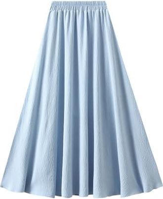 Generic Jupe Femme Taille Haute Été Jupe Fluide Léger Ceinture Élastique Plage & Tenue Élégante