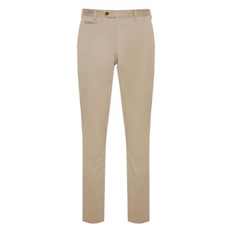 Corneliani Homme, Pantalons, Beige, Taille: L Pantalon en coton avec poches lat&eacute;rales et arri&egrave;re