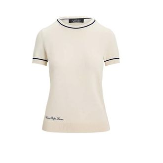 Ralph Lauren Femme, Pulls, Beige, Taille: 42 FR Vesta Round-neck Knit